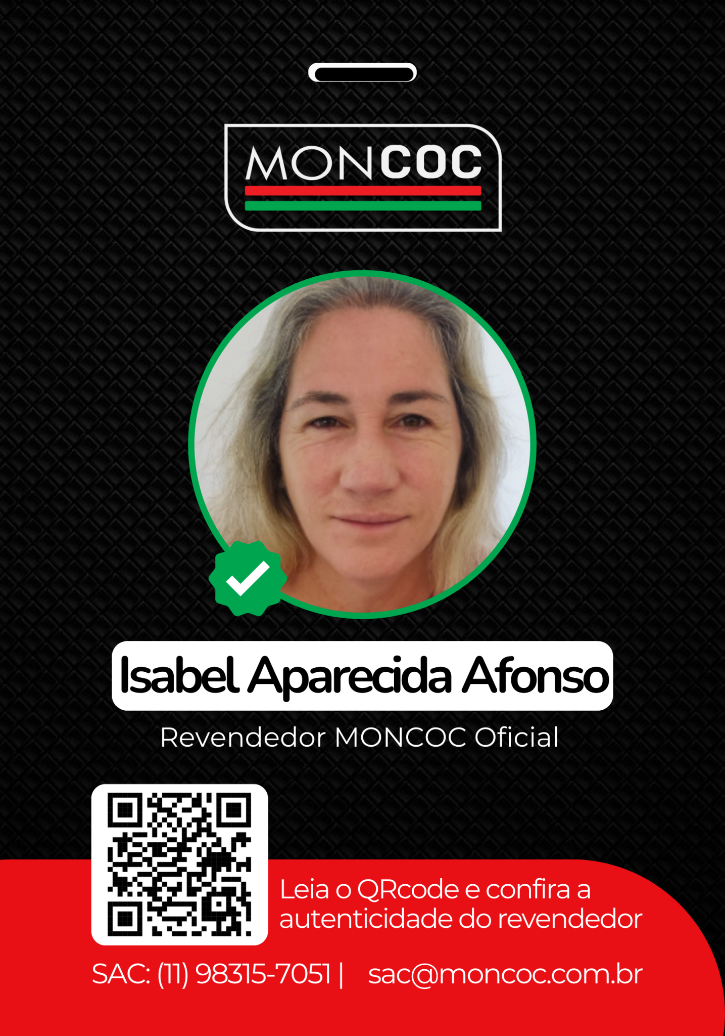 Perfil do Revendedor de Vendas - Isabel Aparecida Afonso - Moncoc